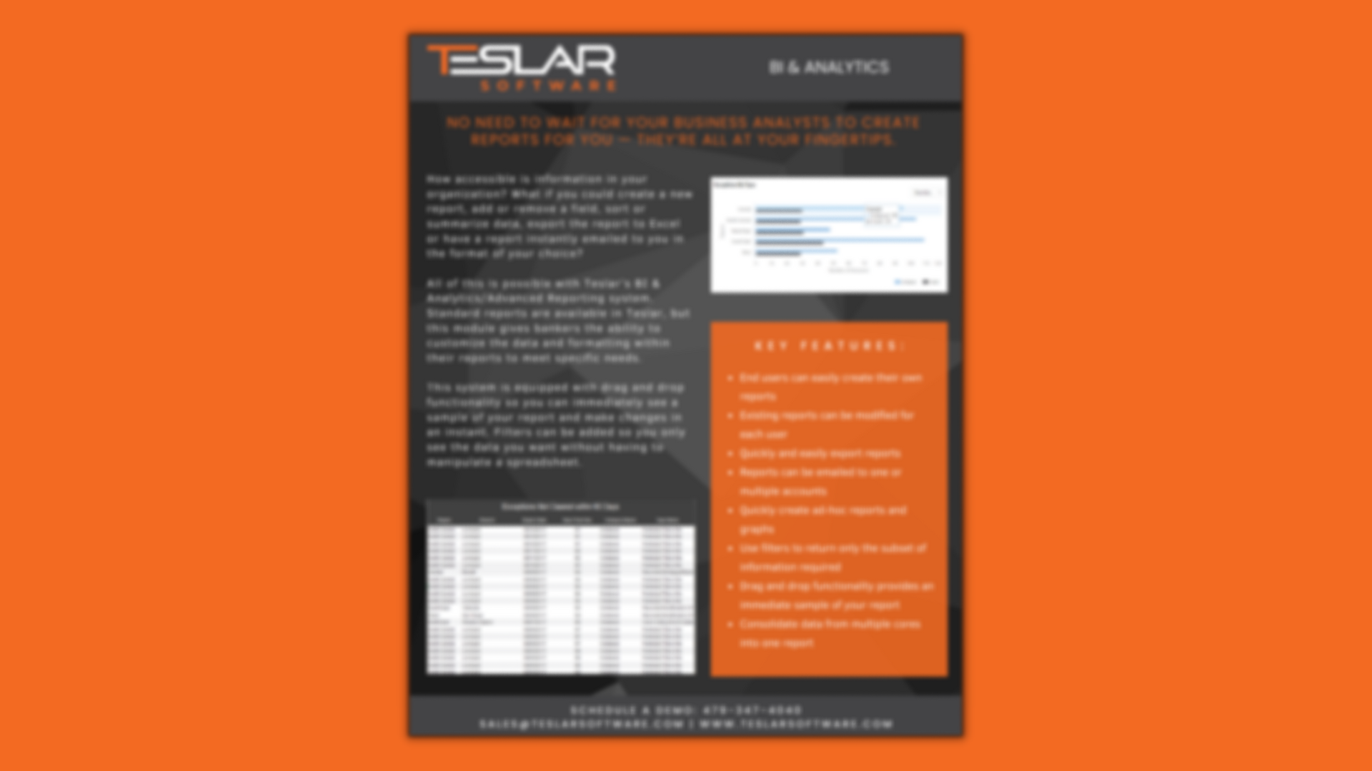 Specialized Report Builder Software | Teslar Software