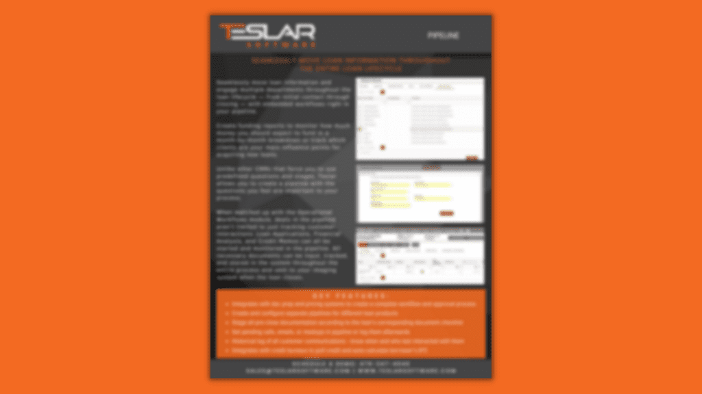 Loan Pipeline Management Software | Teslar Software