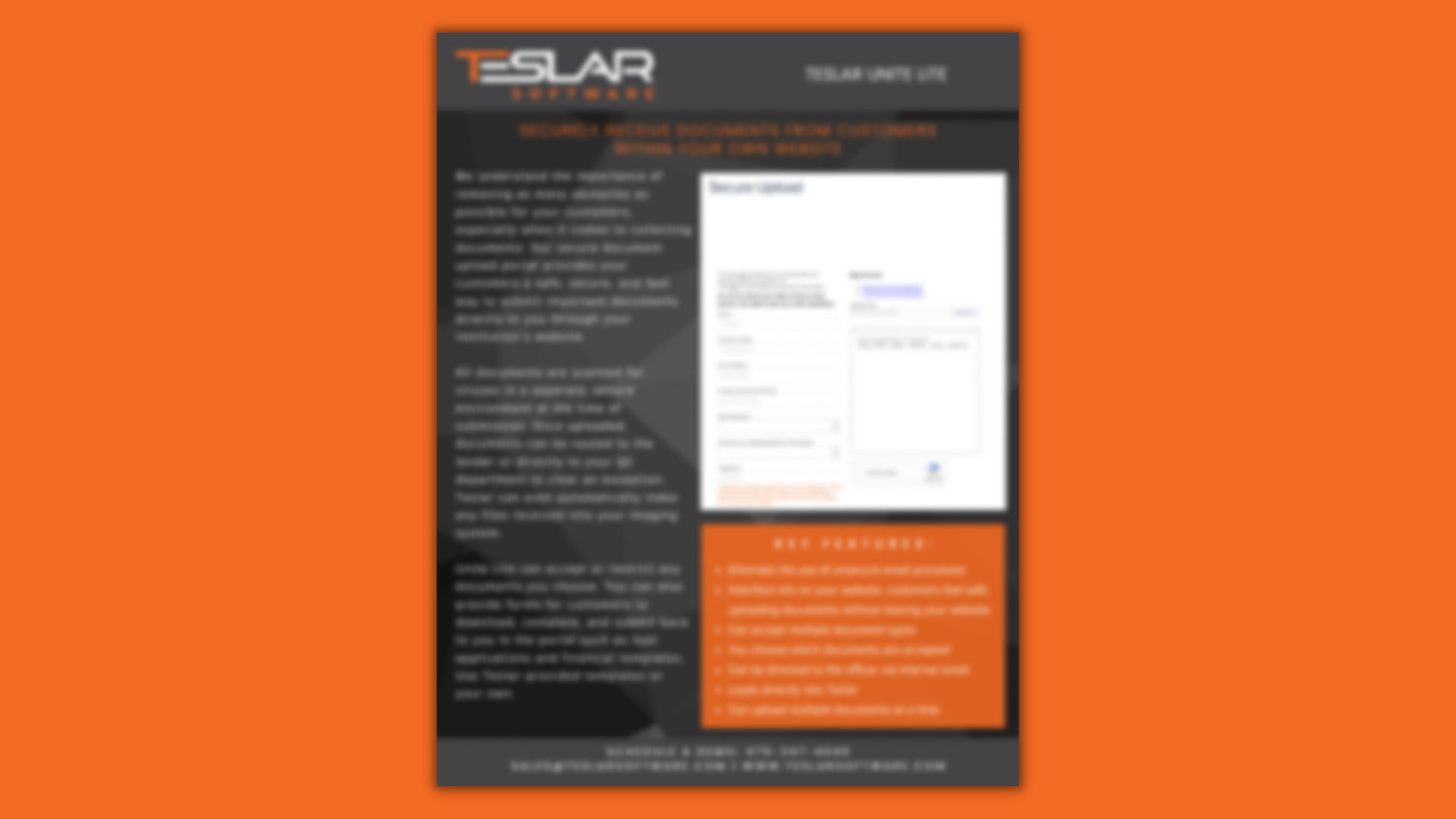 Secure Document Upload | Teslar Software